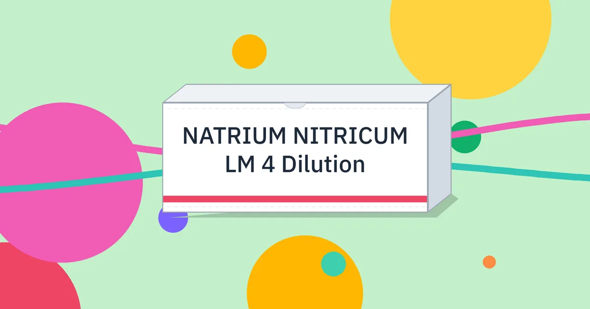 Symbolbild: Packung mit der Aufschrift NATRIUM NITRICUM LM 4 Dilution (PZN 12965547) – Verfügbarkeit und Bezug in Apotheken in Frankfurt am Main