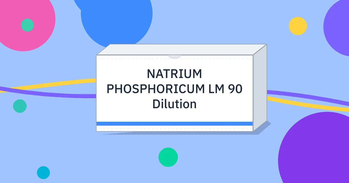Symbolbild: Packung mit der Aufschrift NATRIUM PHOSPHORICUM LM 90 Dilution (PZN 12966328) – Verfügbarkeit und Bezug in Apotheken in Frankfurt am Main