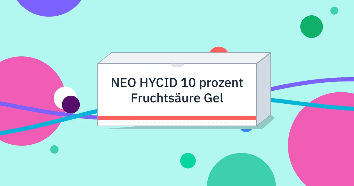 Symbolbild: Packung mit der Aufschrift NEO HYCID 10 prozent Fruchtsäure Gel (PZN 06848501) – Verfügbarkeit und Bezug in Apotheken in Frankfurt am Main