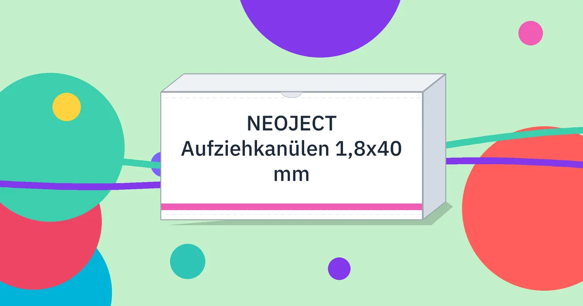 Symbolbild: Packung mit der Aufschrift NEOJECT Aufziehkanülen 1,8x40 mm (PZN 08485244) – Verfügbarkeit und Bezug in Apotheken in Frankfurt am Main