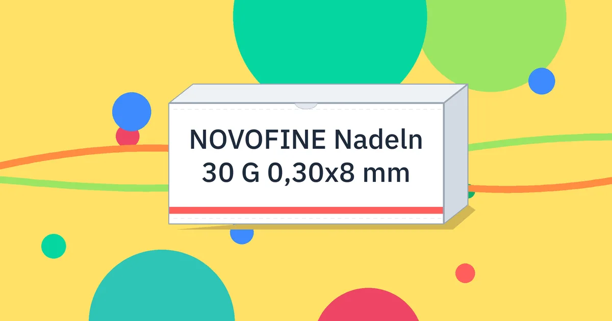 Symbolbild: Packung mit der Aufschrift NOVOFINE Nadeln 30 G 0,30x8 mm (PZN 19963882) – Verfügbarkeit und Bezug in Apotheken in Frankfurt am Main
