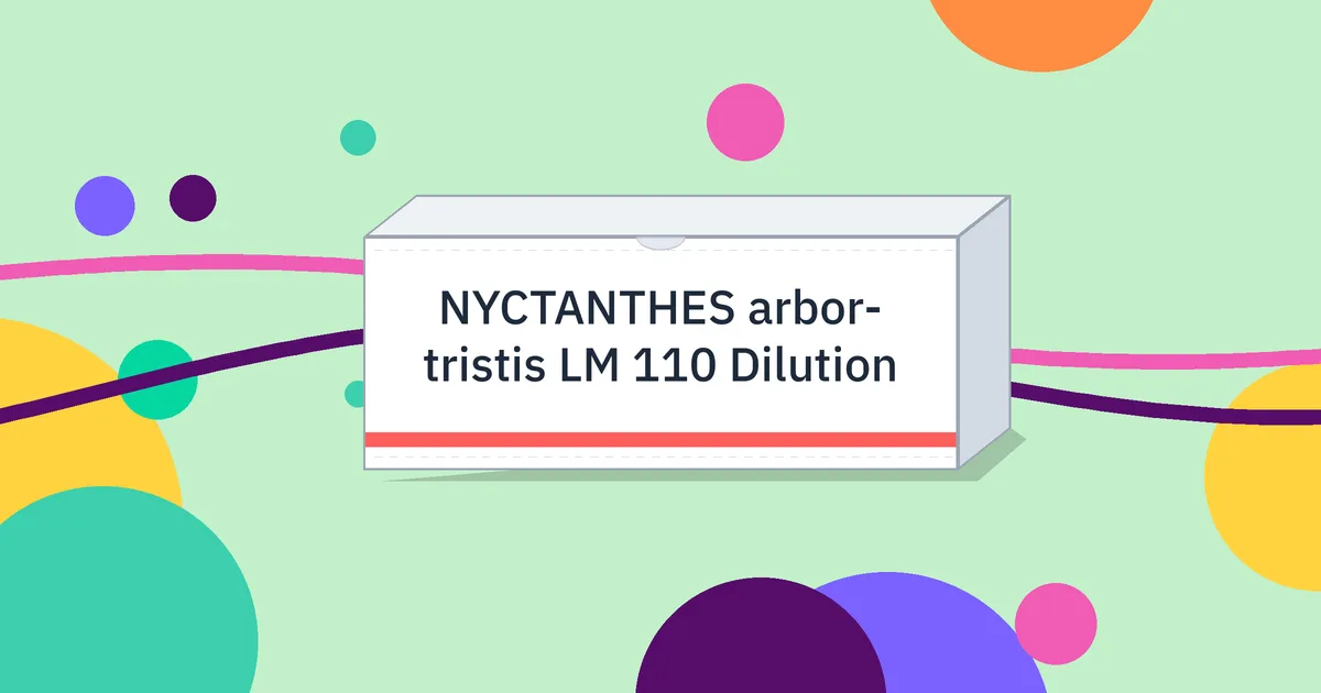 Symbolbild: Packung mit der Aufschrift NYCTANTHES arbor-tristis LM 110 Dilution (PZN 13621270) – Verfügbarkeit und Bezug in Apotheken in Frankfurt am Main