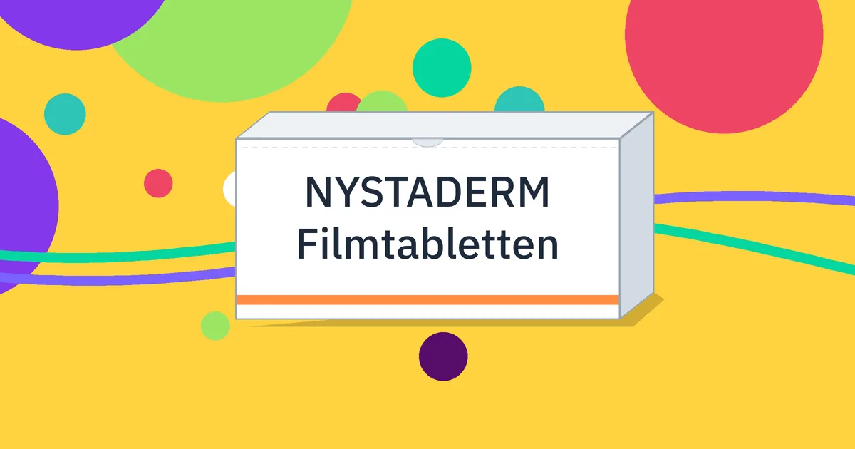 Symbolbild: Packung mit der Aufschrift NYSTADERM Filmtabletten (PZN 03936682) – Verfügbarkeit und Bezug in Apotheken in Frankfurt am Main