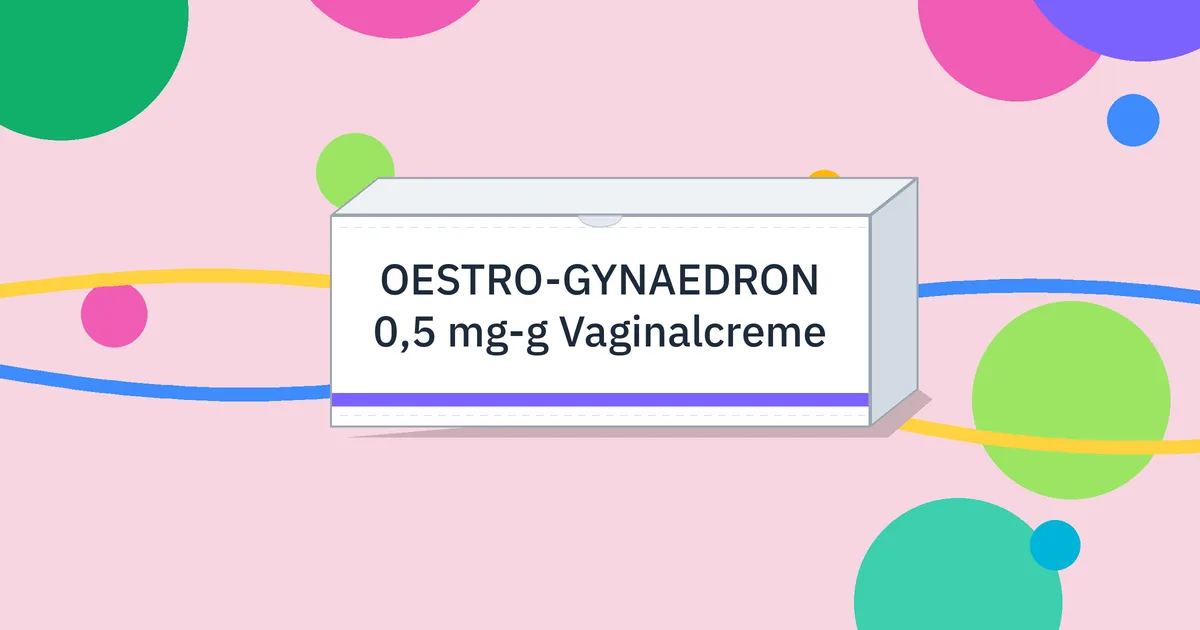 Symbolbild: Packung mit der Aufschrift OESTRO-GYNAEDRON 0,5 mg-g Vaginalcreme (PZN 16236779) – Verfügbarkeit und Bezug in Apotheken in Frankfurt am Main