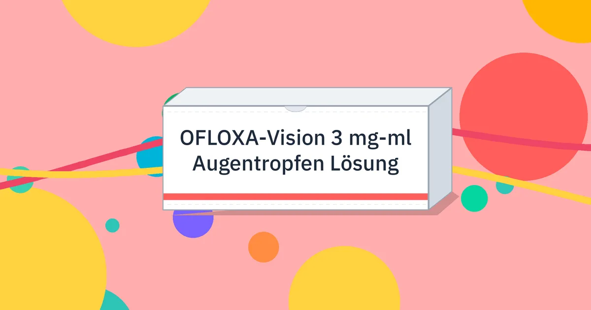 Symbolbild: Packung mit der Aufschrift OFLOXA-Vision 3 mg-ml Augentropfen Lösung (PZN 12900200) – Verfügbarkeit und Bezug in Apotheken in Frankfurt am Main