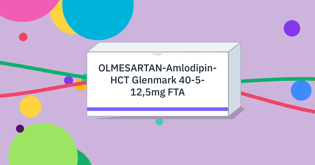 Symbolbild: Packung mit der Aufschrift OLMESARTAN-Amlodipin-HCT Glenmark 40-5-12,5mg FTA (PZN 17205781) – Verfügbarkeit und Bezug in Apotheken in Frankfurt am Main