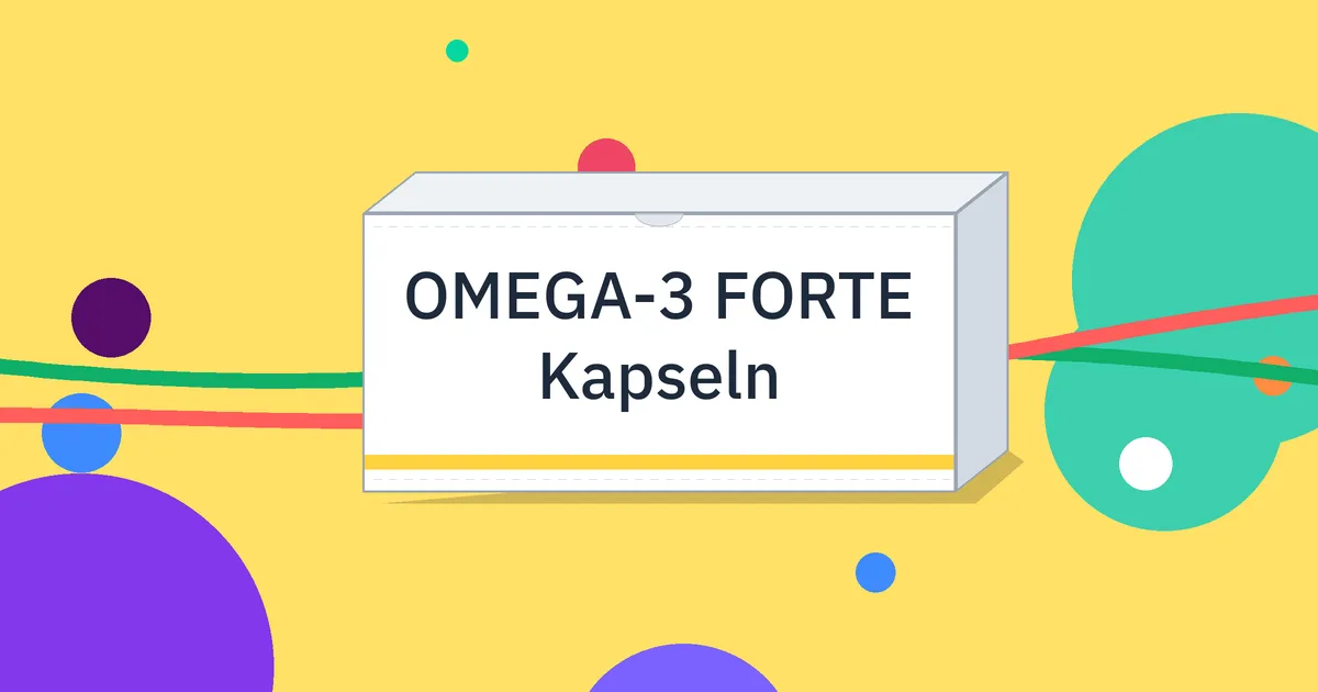 Symbolbild: Packung mit der Aufschrift OMEGA-3 FORTE Kapseln (PZN 15875885) – Verfügbarkeit und Bezug in Apotheken in Frankfurt am Main
