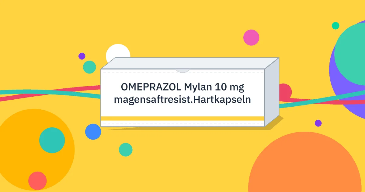 Symbolbild: Packung mit der Aufschrift OMEPRAZOL Mylan 10 mg magensaftresist.Hartkapseln (PZN 11012377) – Verfügbarkeit und Bezug in Apotheken in Frankfurt am Main