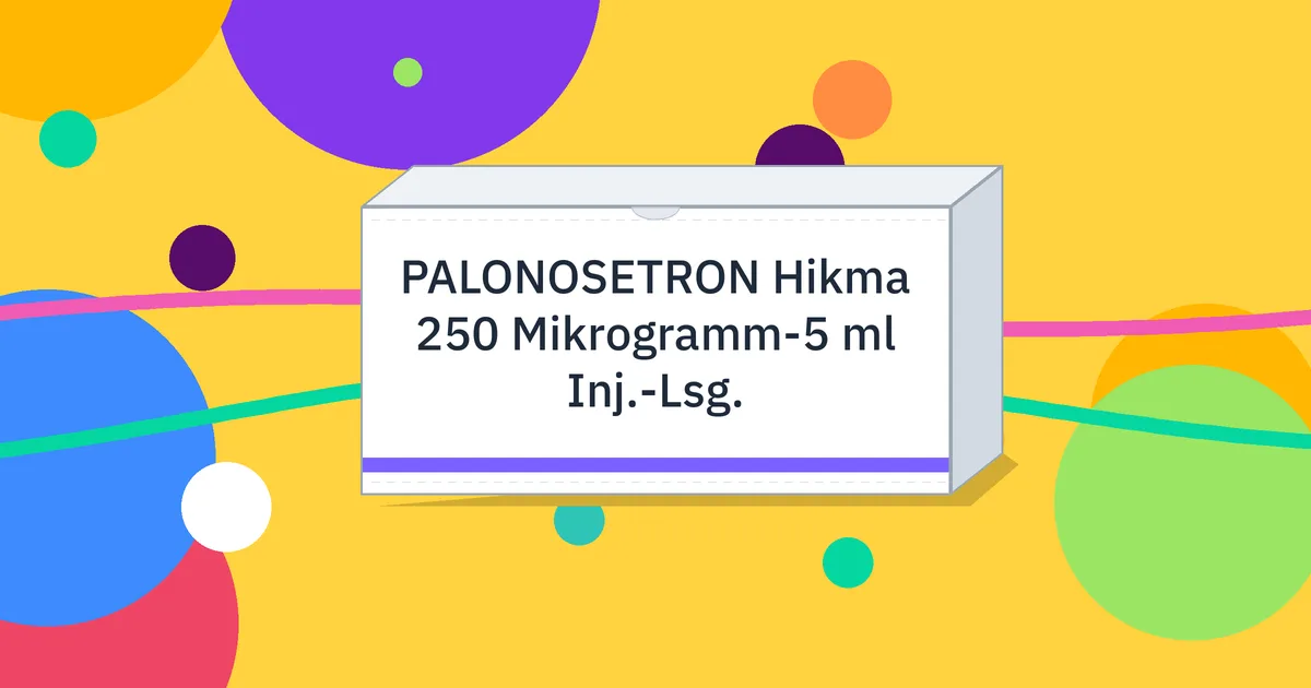 Symbolbild: Packung mit der Aufschrift PALONOSETRON Hikma 250 Mikrogramm-5 ml Inj.-Lsg. (PZN 10311586) – Verfügbarkeit und Bezug in Apotheken in Frankfurt am Main