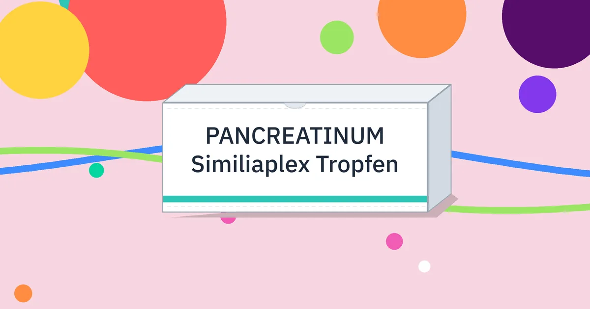 Symbolbild: Packung mit der Aufschrift PANCREATINUM Similiaplex Tropfen (PZN 02068321) – Verfügbarkeit und Bezug in Apotheken in Frankfurt am Main