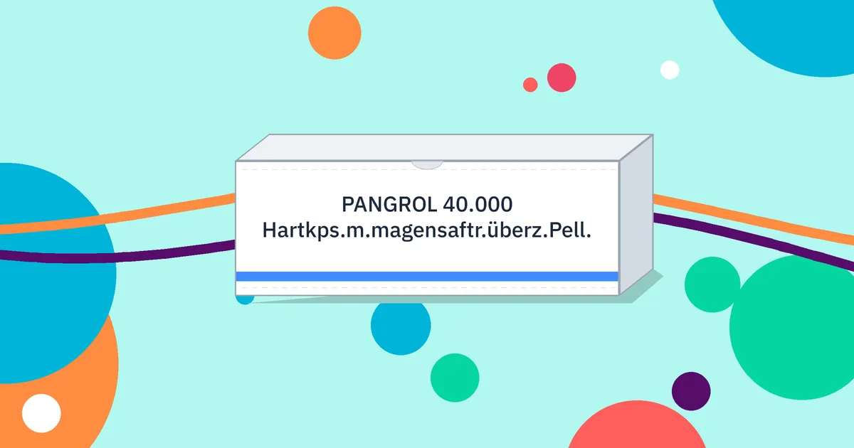 Symbolbild: Packung mit der Aufschrift PANGROL 40.000 Hartkps.m.magensaftr.überz.Pell. (PZN 02537810) – Verfügbarkeit und Bezug in Apotheken in Frankfurt am Main