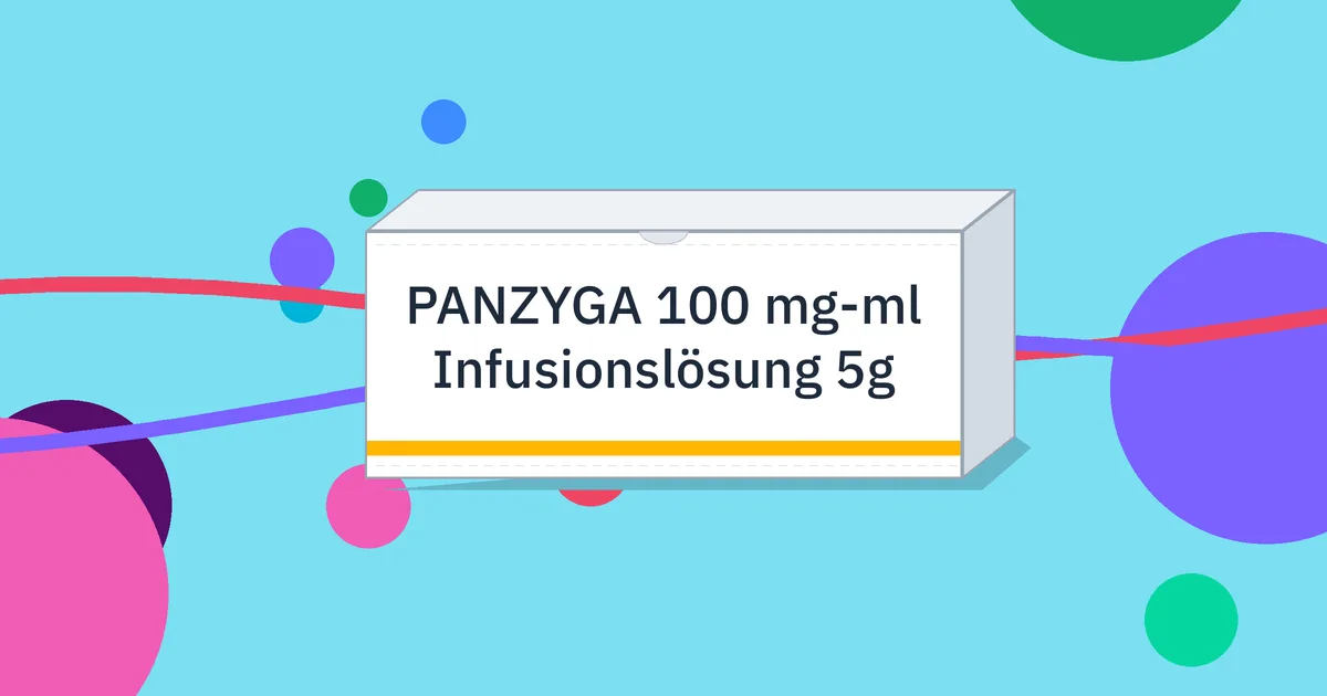 Symbolbild: Packung mit der Aufschrift PANZYGA 100 mg-ml Infusionslösung 5g (PZN 19414916) – Verfügbarkeit und Bezug in Apotheken in Frankfurt am Main