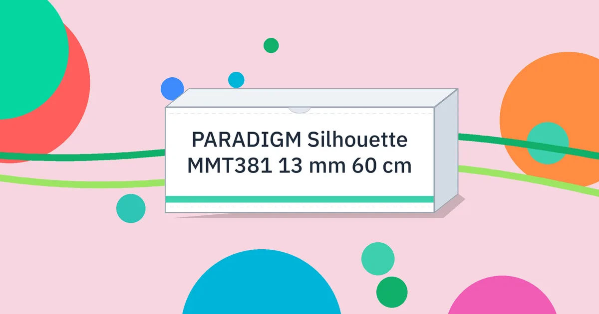 Symbolbild: Packung mit der Aufschrift PARADIGM Silhouette MMT381 13 mm 60 cm (PZN 04450295) – Verfügbarkeit und Bezug in Apotheken in Frankfurt am Main