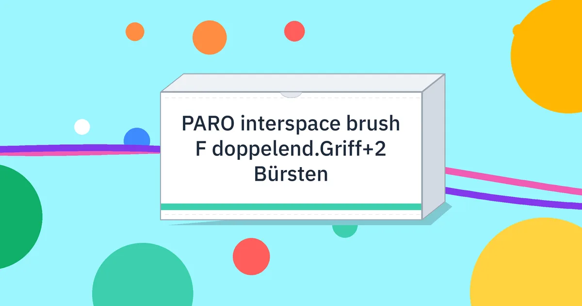 Symbolbild: Packung mit der Aufschrift PARO interspace brush F doppelend.Griff+2 Bürsten (PZN 17372993) – Verfügbarkeit und Bezug in Apotheken in Frankfurt am Main