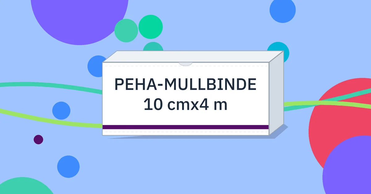 Symbolbild: Packung mit der Aufschrift PEHA-MULLBINDE 10 cmx4 m (PZN 15879104) – Verfügbarkeit und Bezug in Apotheken in Frankfurt am Main