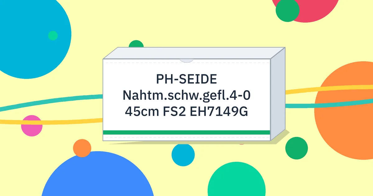 Symbolbild: Packung mit der Aufschrift PH-SEIDE Nahtm.schw.gefl.4-0 45cm FS2 EH7149G (PZN 02482718) – Verfügbarkeit und Bezug in Apotheken in Frankfurt am Main