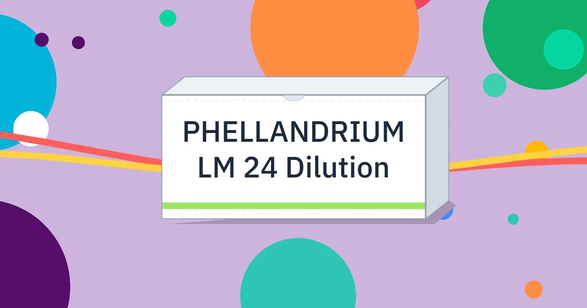 Symbolbild: Packung mit der Aufschrift PHELLANDRIUM LM 24 Dilution (PZN 13637561) – Verfügbarkeit und Bezug in Apotheken in Frankfurt am Main