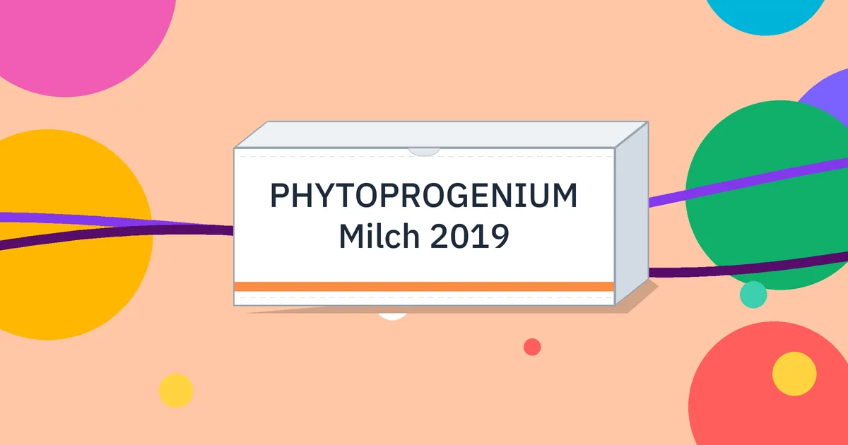 Symbolbild: Packung mit der Aufschrift PHYTOPROGENIUM Milch 2019 (PZN 15612358) – Verfügbarkeit und Bezug in Apotheken in Frankfurt am Main