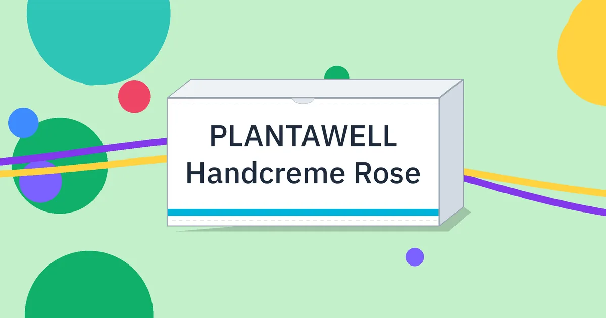 Symbolbild: Packung mit der Aufschrift PLANTAWELL Handcreme Rose (PZN 20300856) – Verfügbarkeit und Bezug in Apotheken in Frankfurt am Main
