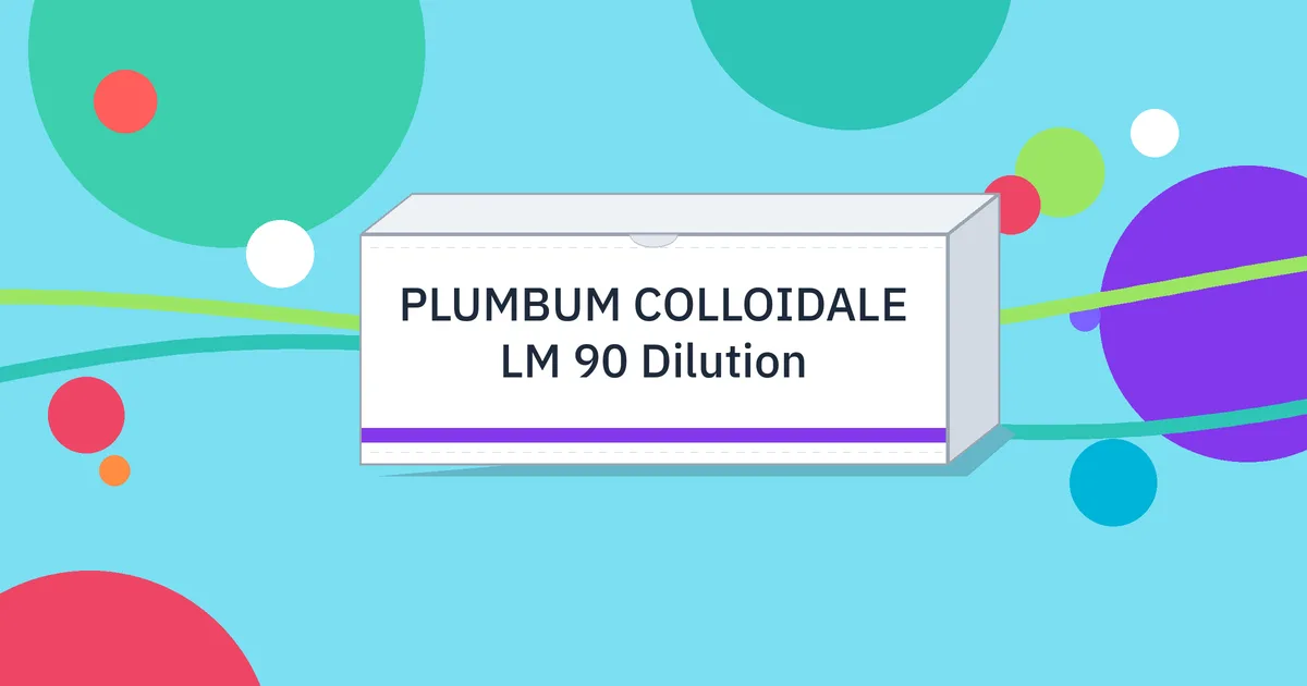 Symbolbild: Packung mit der Aufschrift PLUMBUM COLLOIDALE LM 90 Dilution (PZN 13040490) – Verfügbarkeit und Bezug in Apotheken in Frankfurt am Main