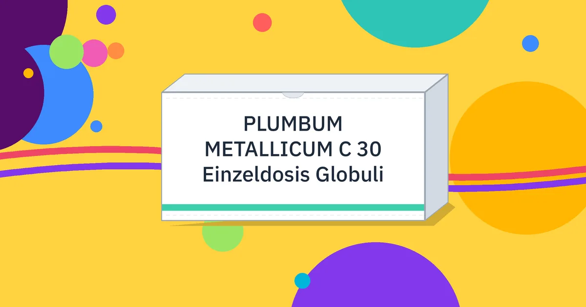 Symbolbild: Packung mit der Aufschrift PLUMBUM METALLICUM C 30 Einzeldosis Globuli (PZN 01949048) – Verfügbarkeit und Bezug in Apotheken in Frankfurt am Main