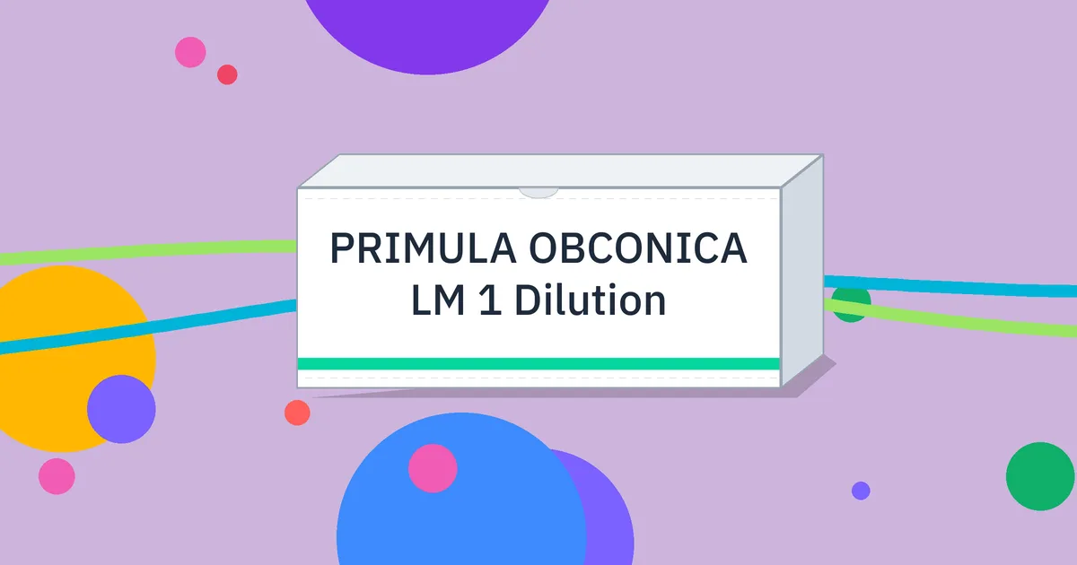Symbolbild: Packung mit der Aufschrift PRIMULA OBCONICA LM 1 Dilution (PZN 13666901) – Verfügbarkeit und Bezug in Apotheken in Frankfurt am Main
