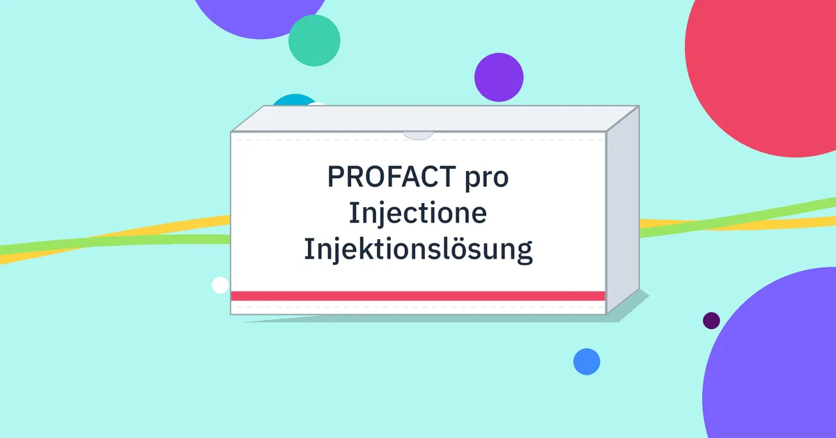 Symbolbild: Packung mit der Aufschrift PROFACT pro Injectione Injektionslösung (PZN 07267545) – Verfügbarkeit und Bezug in Apotheken in Frankfurt am Main