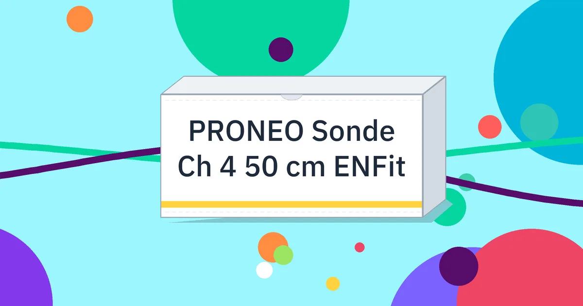 Symbolbild: Packung mit der Aufschrift PRONEO Sonde Ch 4 50 cm ENFit (PZN 13724490) – Verfügbarkeit und Bezug in Apotheken in Frankfurt am Main