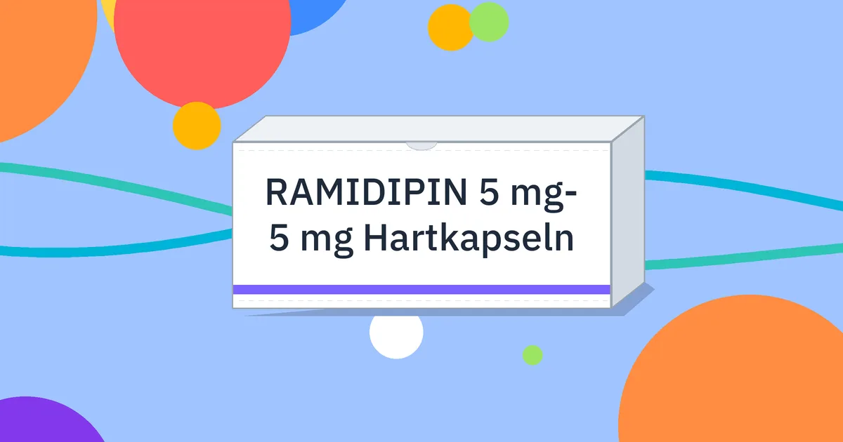 Symbolbild: Packung mit der Aufschrift RAMIDIPIN 5 mg-5 mg Hartkapseln (PZN 12520495) – Verfügbarkeit und Bezug in Apotheken in Frankfurt am Main