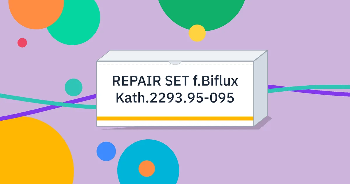 Symbolbild: Packung mit der Aufschrift REPAIR SET f.Biflux Kath.2293.95-095 (PZN 09398369) – Verfügbarkeit und Bezug in Apotheken in Frankfurt am Main