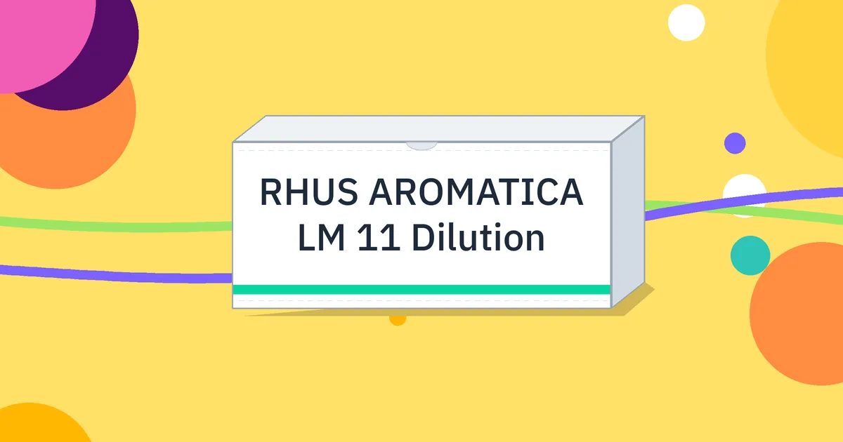 Symbolbild: Packung mit der Aufschrift RHUS AROMATICA LM 11 Dilution (PZN 13051772) – Verfügbarkeit und Bezug in Apotheken in Frankfurt am Main