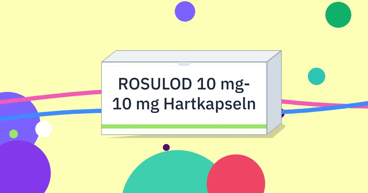 Symbolbild: Packung mit der Aufschrift ROSULOD 10 mg-10 mg Hartkapseln (PZN 15227991) – Verfügbarkeit und Bezug in Apotheken in Frankfurt am Main