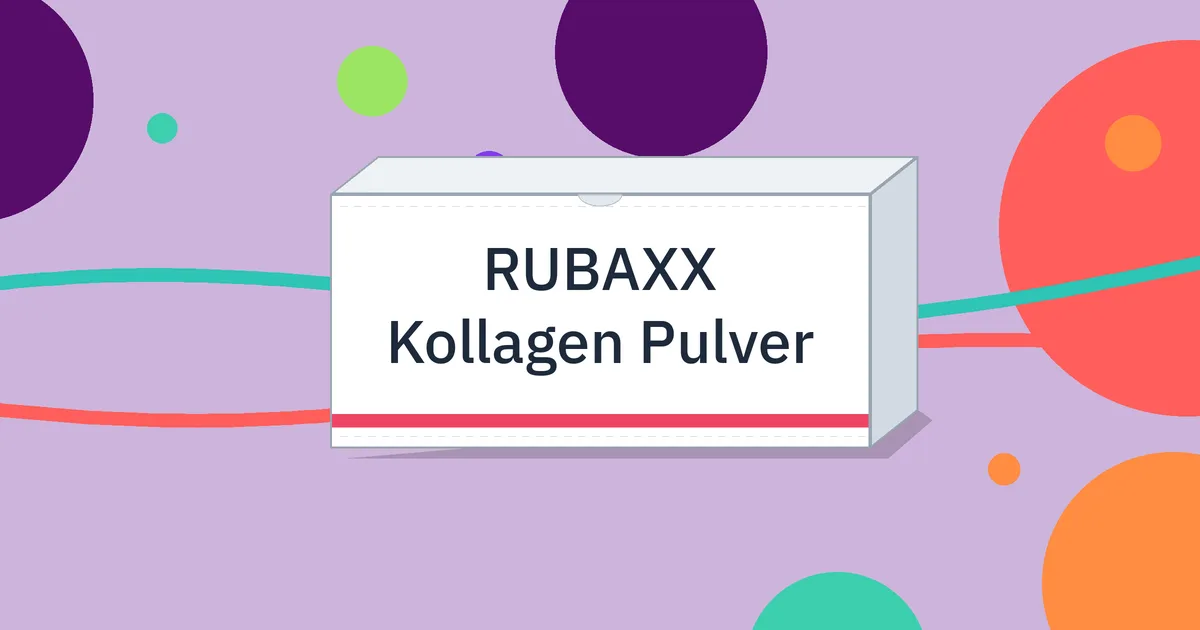 Symbolbild: Packung mit der Aufschrift RUBAXX Kollagen Pulver (PZN 19542554) – Verfügbarkeit und Bezug in Apotheken in Frankfurt am Main