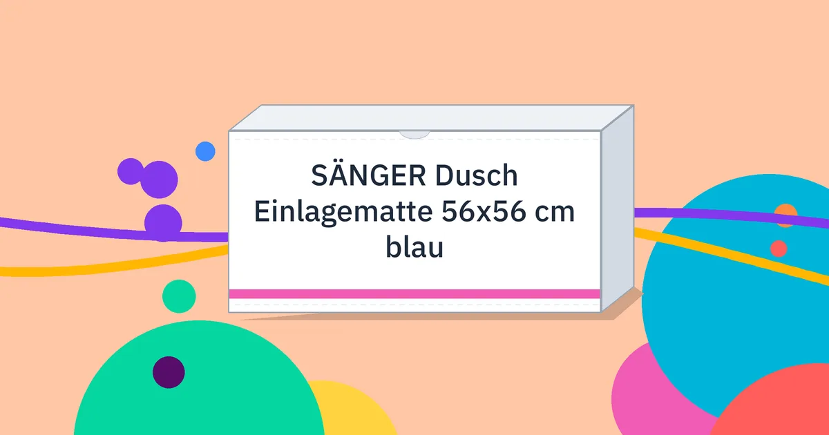 Symbolbild: Packung mit der Aufschrift SÄNGER Dusch Einlagematte 56x56 cm blau (PZN 01306965) – Verfügbarkeit und Bezug in Apotheken in Frankfurt am Main