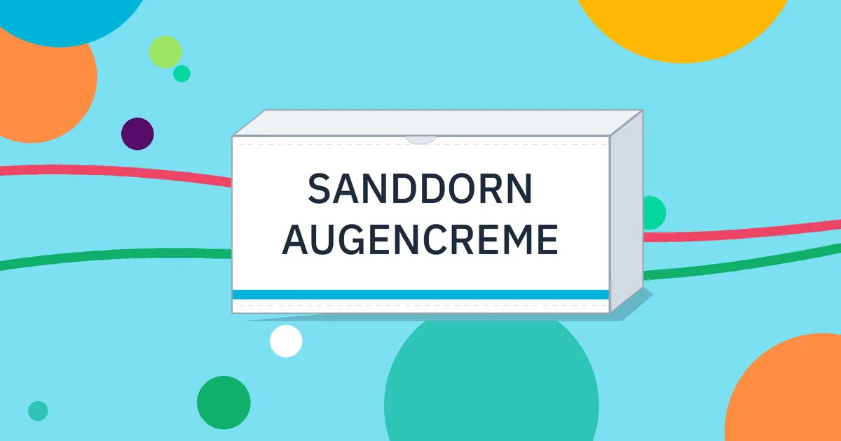 Symbolbild: Packung mit der Aufschrift SANDDORN AUGENCREME (PZN 19907665) – Verfügbarkeit und Bezug in Apotheken in Frankfurt am Main