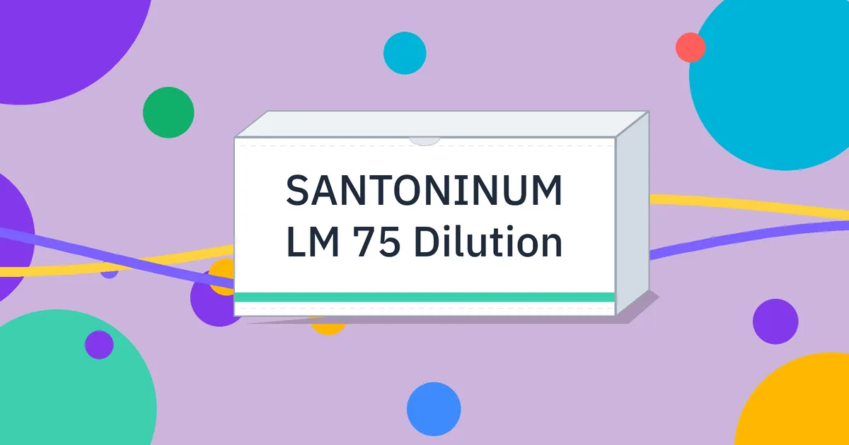 Symbolbild: Packung mit der Aufschrift SANTONINUM LM 75 Dilution (PZN 13685896) – Verfügbarkeit und Bezug in Apotheken in Frankfurt am Main