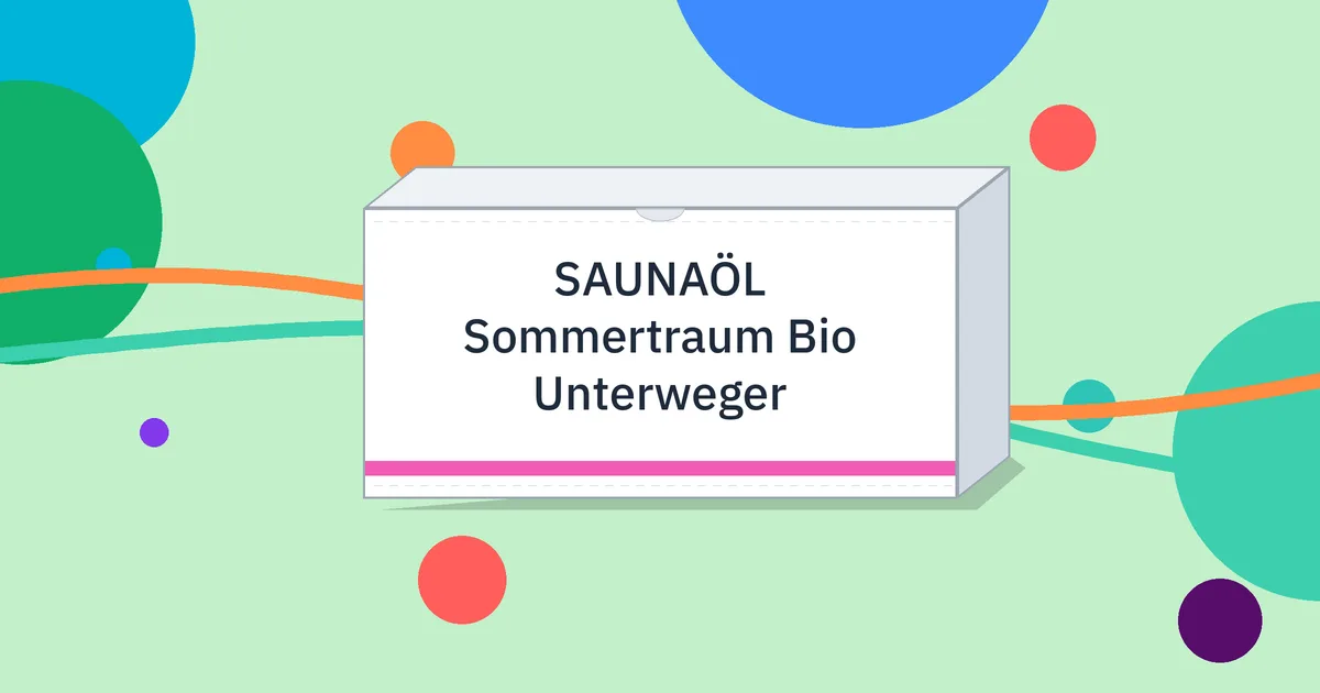 Symbolbild: Packung mit der Aufschrift SAUNAÖL Sommertraum Bio Unterweger (PZN 12438049) – Verfügbarkeit und Bezug in Apotheken in Frankfurt am Main