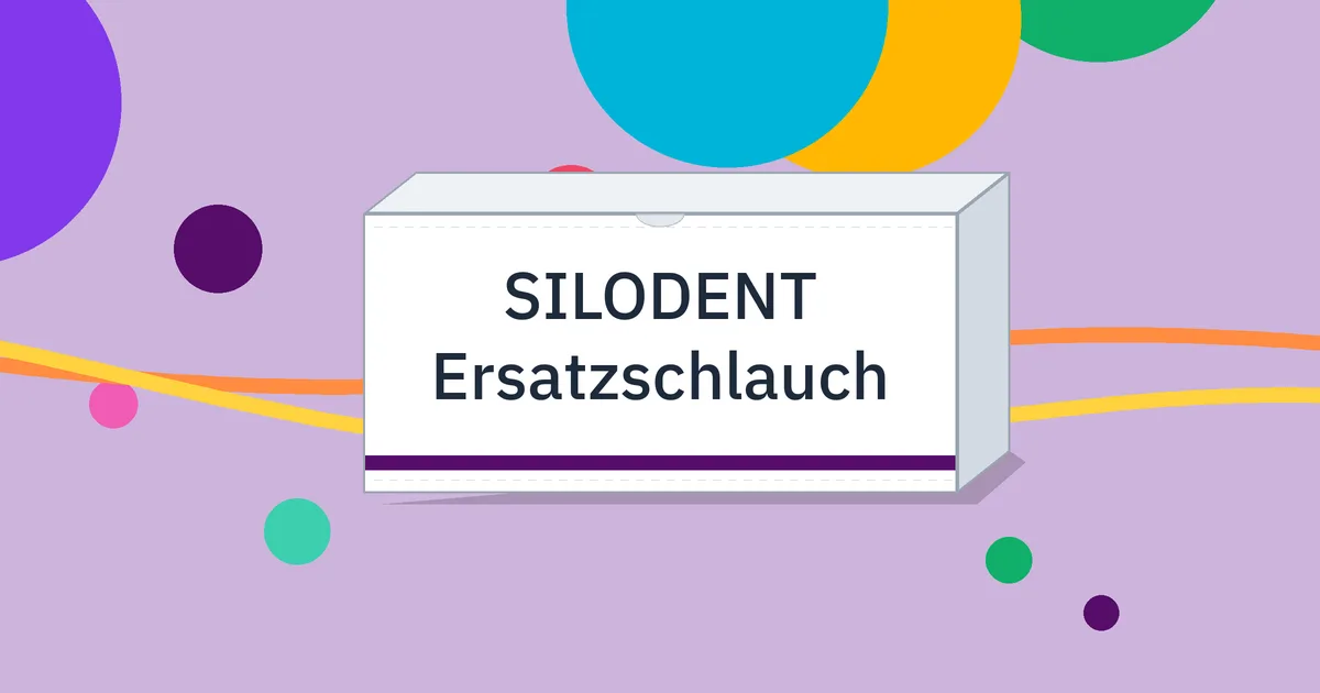 Symbolbild: Packung mit der Aufschrift SILODENT Ersatzschlauch (PZN 16667812) – Verfügbarkeit und Bezug in Apotheken in Frankfurt am Main