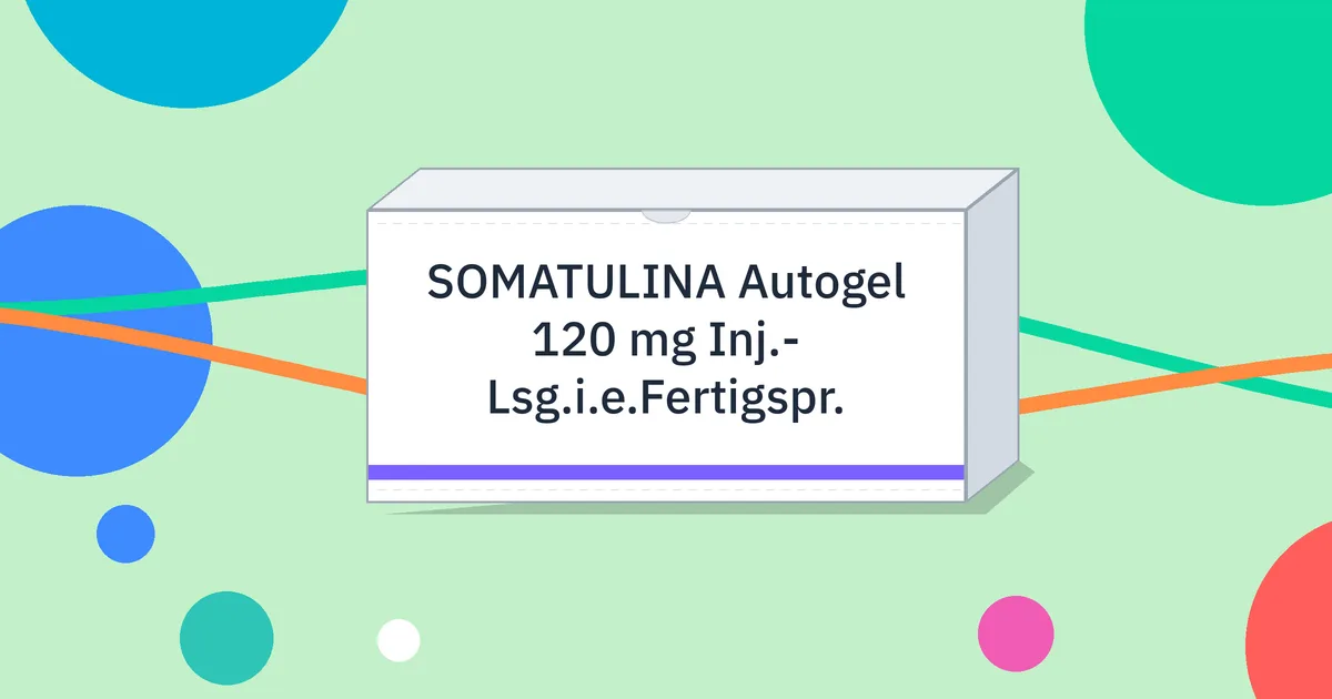 Symbolbild: Packung mit der Aufschrift SOMATULINA Autogel 120 mg Inj.-Lsg.i.e.Fertigspr. (PZN 10060931) – Verfügbarkeit und Bezug in Apotheken in Frankfurt am Main