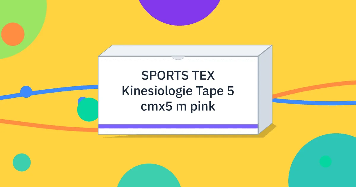 Symbolbild: Packung mit der Aufschrift SPORTS TEX Kinesiologie Tape 5 cmx5 m pink (PZN 06937280) – Verfügbarkeit und Bezug in Apotheken in Frankfurt am Main