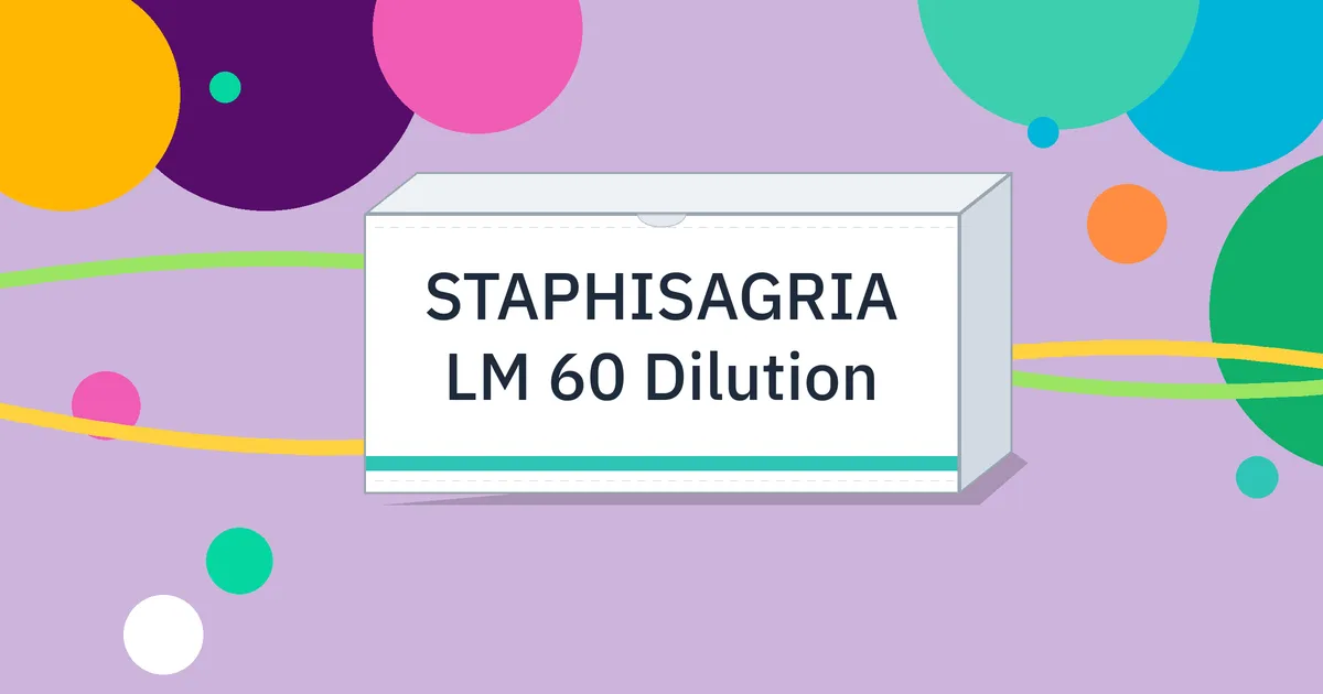 Symbolbild: Packung mit der Aufschrift STAPHISAGRIA LM 60 Dilution (PZN 13199813) – Verfügbarkeit und Bezug in Apotheken in Frankfurt am Main