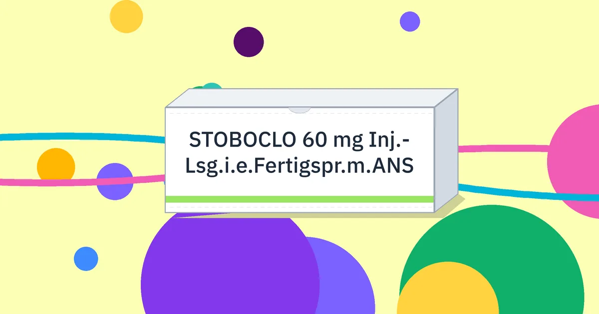 Symbolbild: Packung mit der Aufschrift STOBOCLO 60 mg Inj.-Lsg.i.e.Fertigspr.m.ANS (PZN 19499580) – Verfügbarkeit und Bezug in Apotheken in Frankfurt am Main