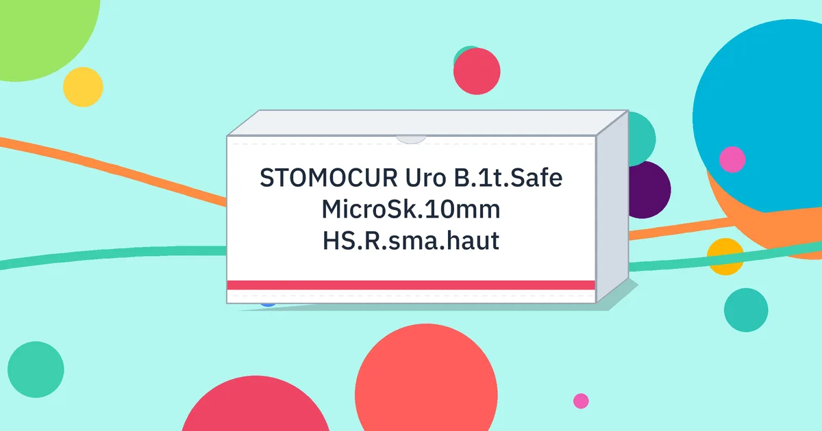 Symbolbild: Packung mit der Aufschrift STOMOCUR Uro B.1t.Safe MicroSk.10mm HS.R.sma.haut (PZN 17160475) – Verfügbarkeit und Bezug in Apotheken in Frankfurt am Main