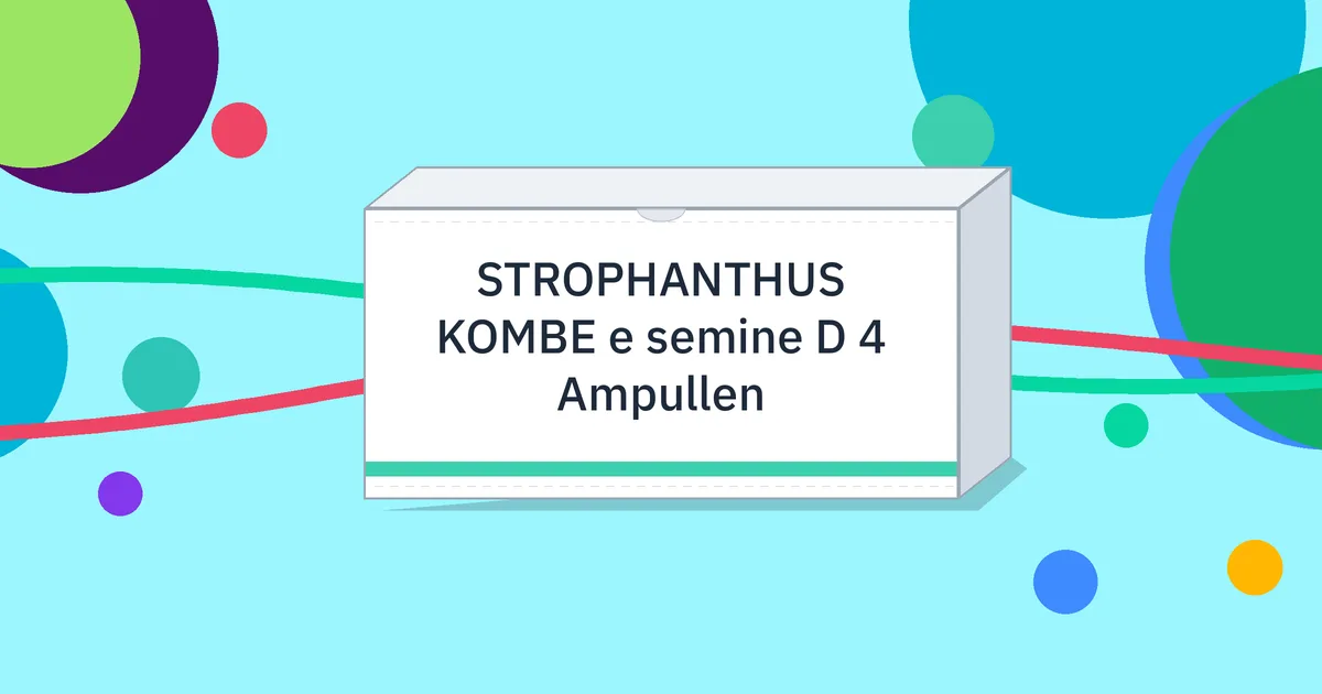 Symbolbild: Packung mit der Aufschrift STROPHANTHUS KOMBE e semine D 4 Ampullen (PZN 03658266) – Verfügbarkeit und Bezug in Apotheken in Frankfurt am Main
