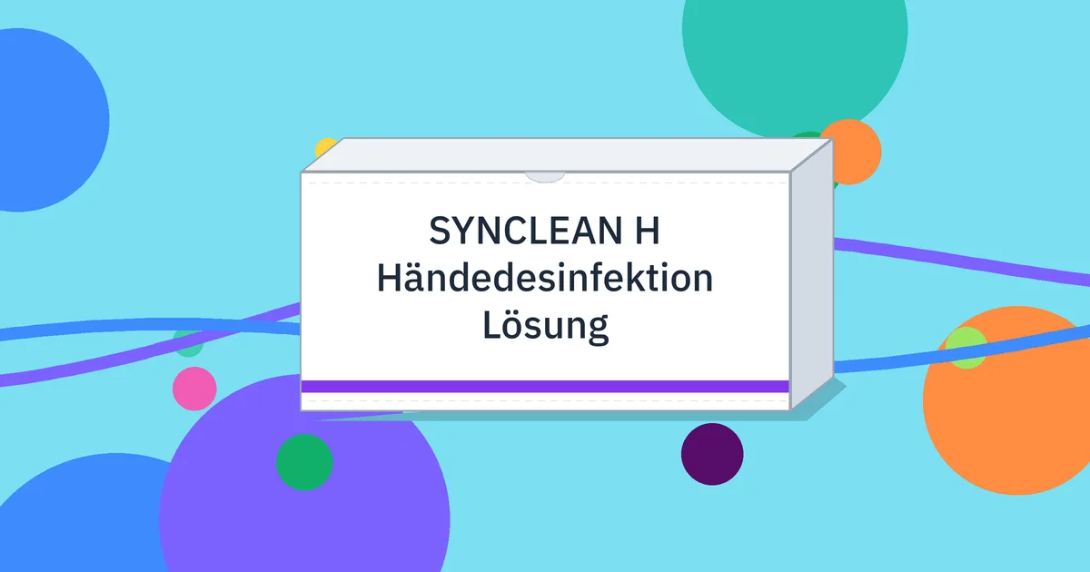 Symbolbild: Packung mit der Aufschrift SYNCLEAN H Händedesinfektion Lösung (PZN 16758584) – Verfügbarkeit und Bezug in Apotheken in Frankfurt am Main