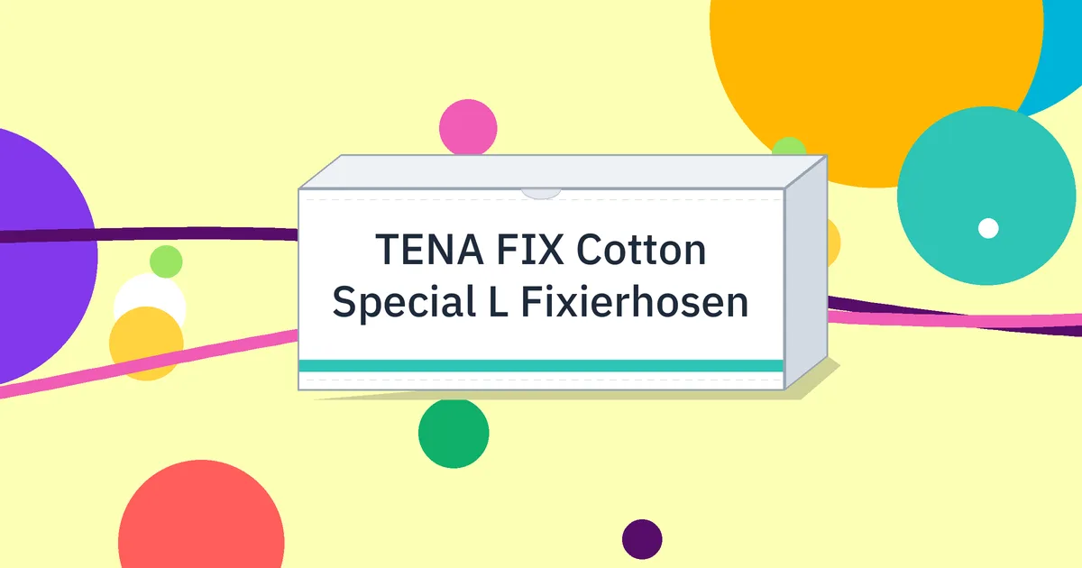 Symbolbild: Packung mit der Aufschrift TENA FIX Cotton Special L Fixierhosen (PZN 13907799) – Verfügbarkeit und Bezug in Apotheken in Frankfurt am Main