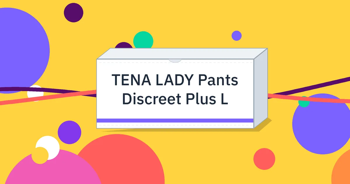 Symbolbild: Packung mit der Aufschrift TENA LADY Pants Discreet Plus L (PZN 10186862) – Verfügbarkeit und Bezug in Apotheken in Frankfurt am Main