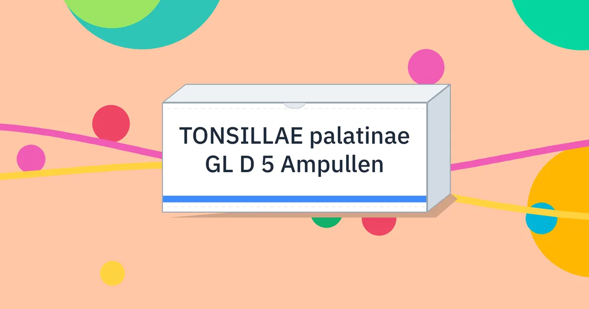Symbolbild: Packung mit der Aufschrift TONSILLAE palatinae GL D 5 Ampullen (PZN 03354046) – Verfügbarkeit und Bezug in Apotheken in Frankfurt am Main