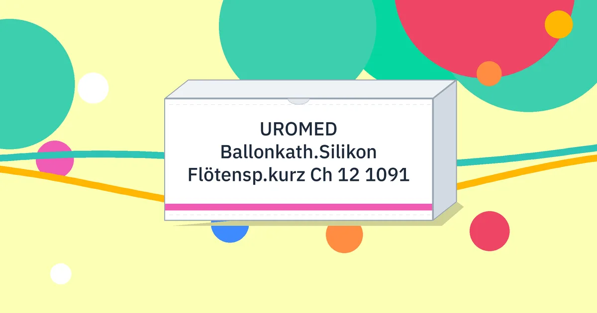 Symbolbild: Packung mit der Aufschrift UROMED Ballonkath.Silikon Flötensp.kurz Ch 12 1091 (PZN 03953657) – Verfügbarkeit und Bezug in Apotheken in Frankfurt am Main