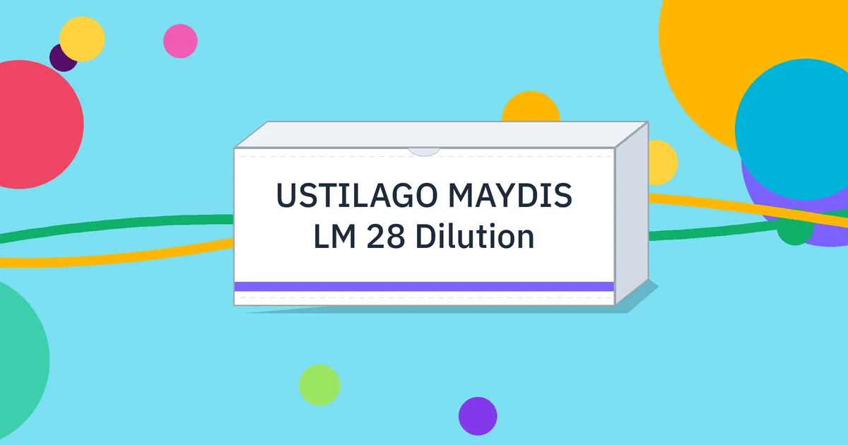Symbolbild: Packung mit der Aufschrift USTILAGO MAYDIS LM 28 Dilution (PZN 13258295) – Verfügbarkeit und Bezug in Apotheken in Frankfurt am Main